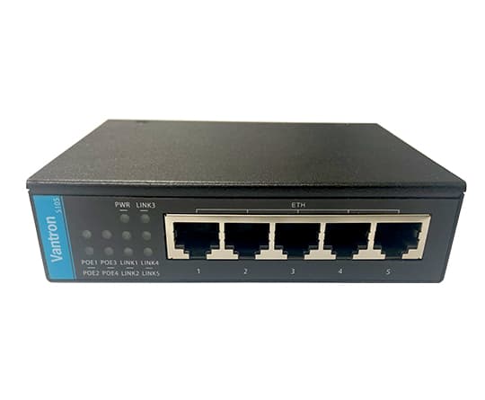 S105 5-port Megabit Unmanaged Industrial Switch | Vantron Industrial Communication